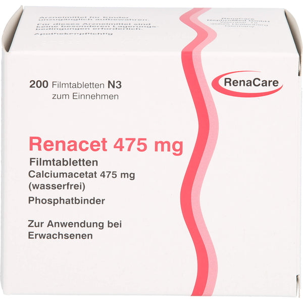 Calcium acetate, chronic kidney failure, RENACET 475 mg film-coated ...