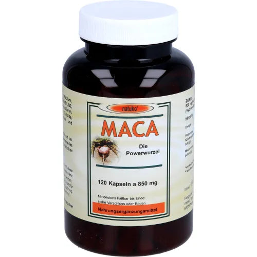 MACA CAPSULES 850 mg Maca root powder from organic farming 120 pieces UK