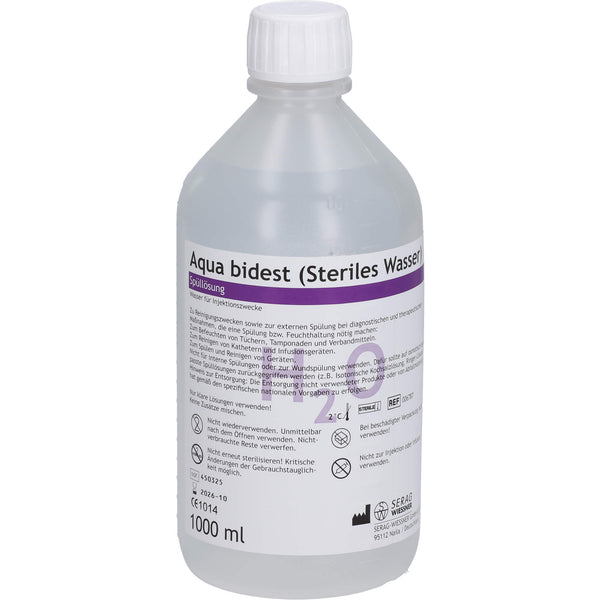 Sterile water for injection UK, AQUA BIDEST rinsing solution UK